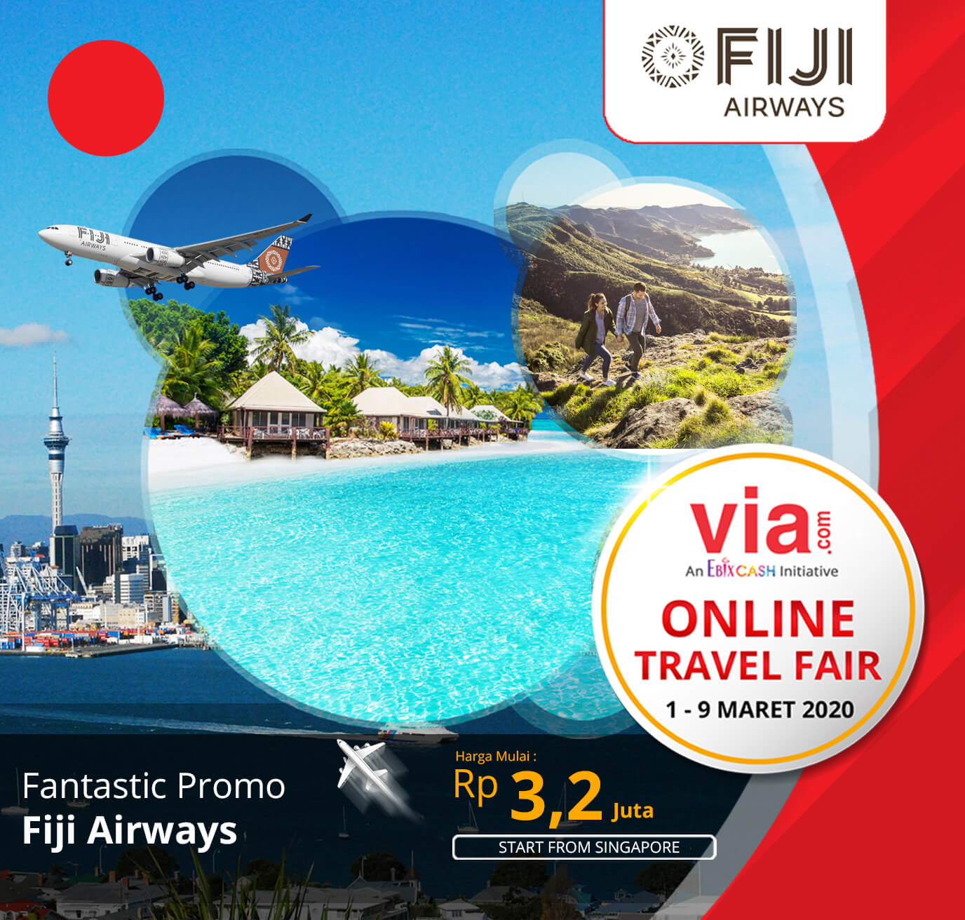 Promo Tiket Pesawat Termurah, Hotel, Kereta dan Paket Liburan di Via.com