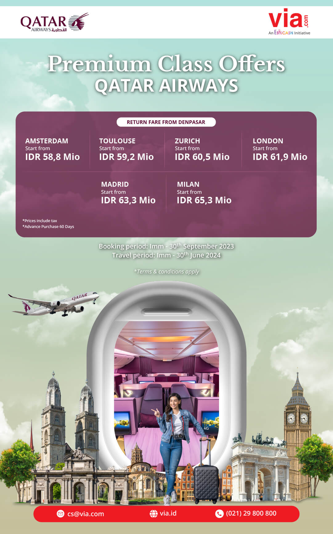 Premium Class Offers Qatar Airways