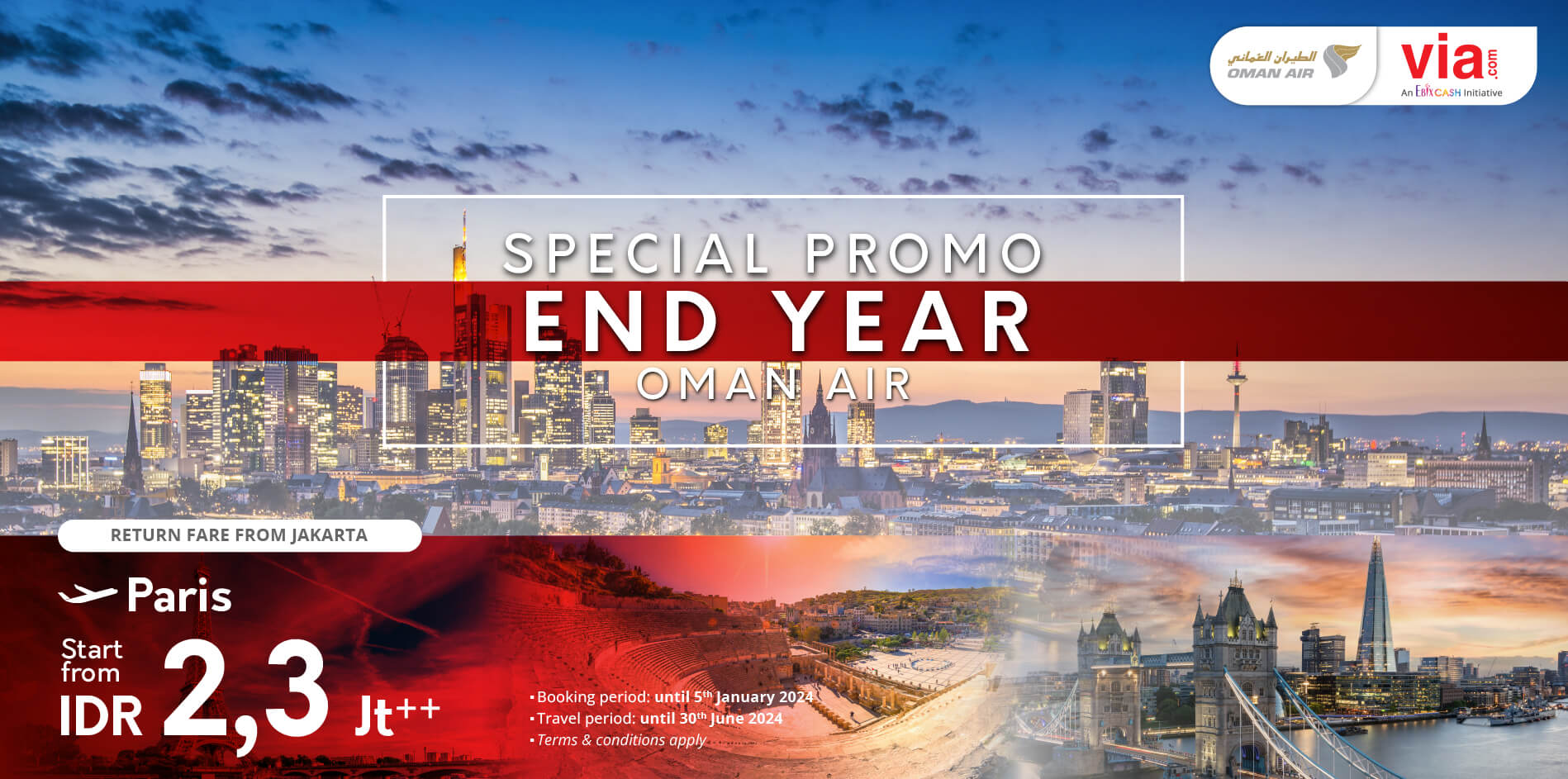 Promo Tiket Pesawat Termurah, Hotel, Kereta dan Paket Liburan di Via.com